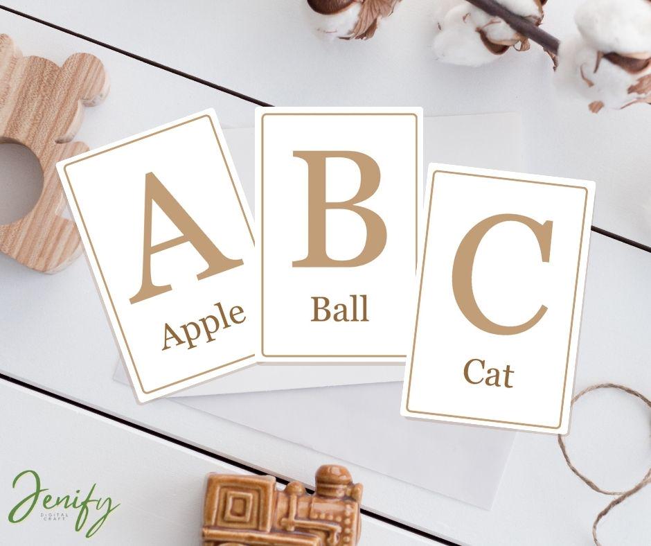 Printable Minimalist ABC Alphabets Cards - Etsy