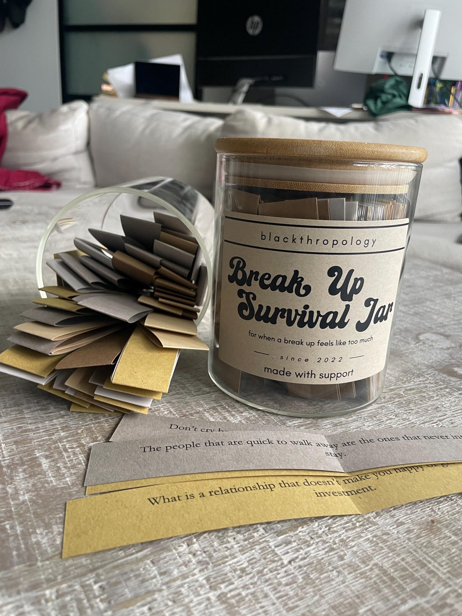 Breakup Survival Jar | Break up Survival Jar | Break up Care Package ...