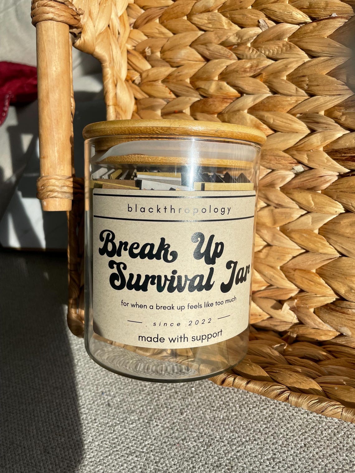 Breakup Survival Jar | Break up Survival Jar | Break up Care Package ...