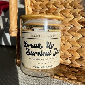 Breakup Survival Jar | Break up Survival Jar | Break up Care Package ...