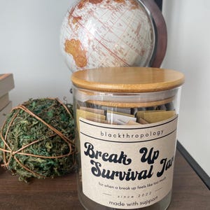 Breakup Survival Jar | Break up Survival Jar | Break up Care Package ...
