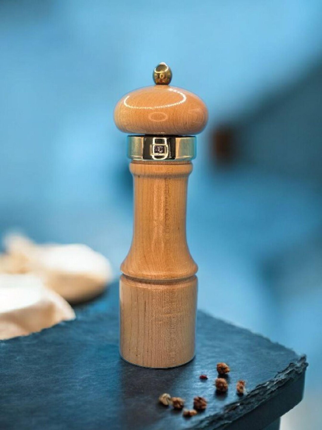 Mid-century William Bounds Wood Pepper Grinder: Large Wooden Peppermill ...