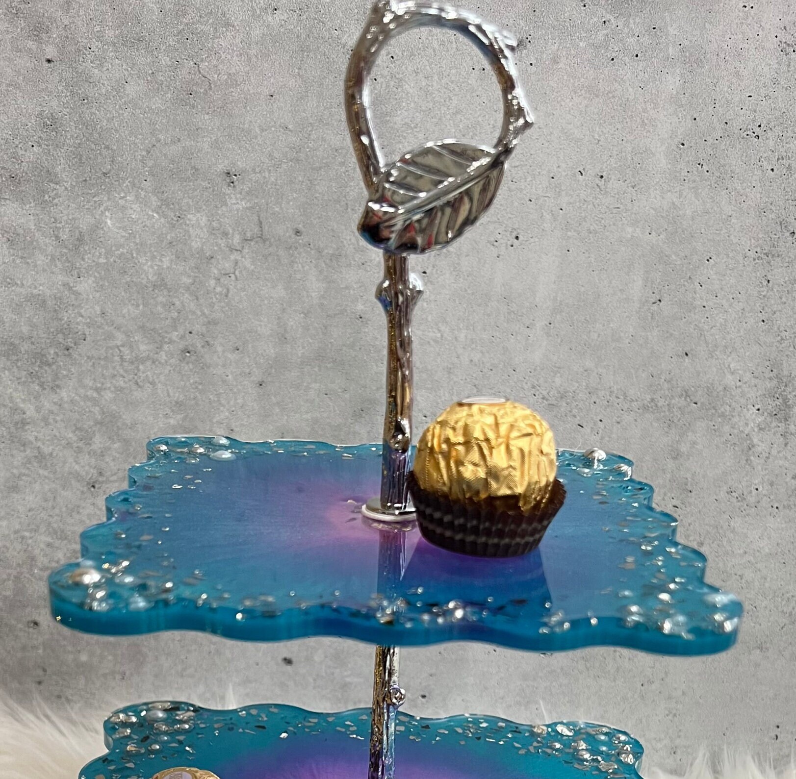 3 Tier Resin Cake Plate Unique Wedding Cake Stand Handmade Decorative ...