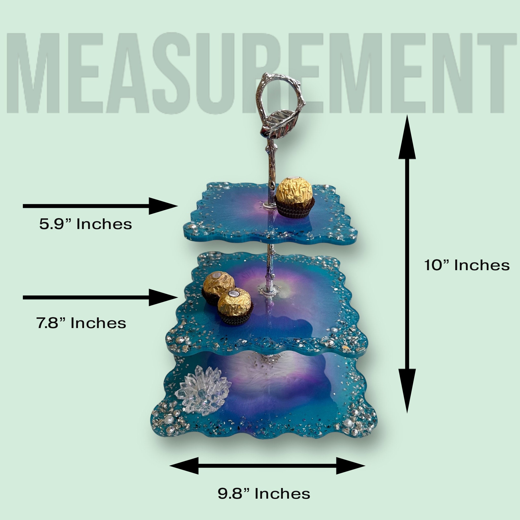 3 Tier Resin Cake Plate | Unique Wedding Cake Stand | Handmade ...