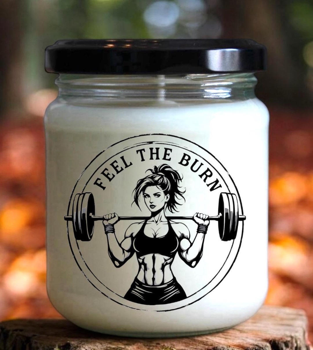 A Candle for a Gym Obsessive Funny Candles Joke, Feel the Burn Sport ...