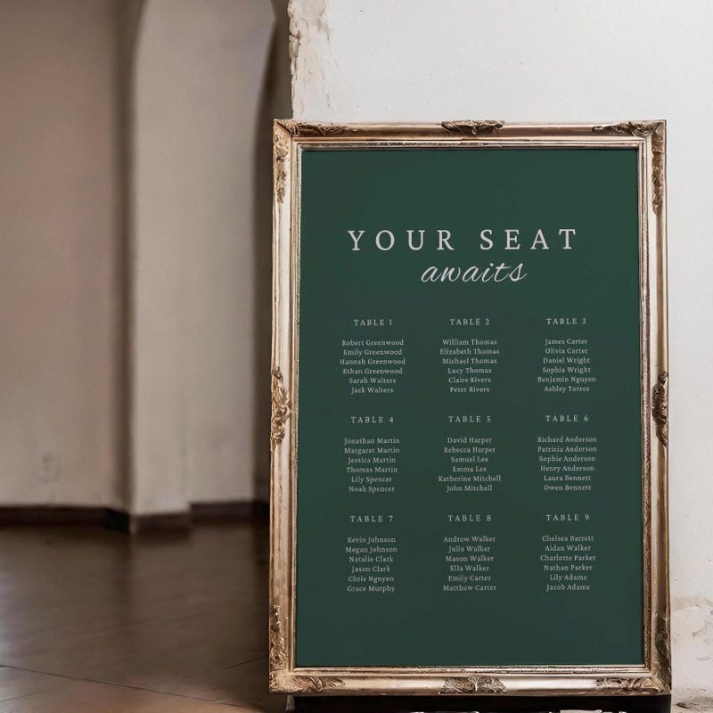 Gatsby Seating Chart - Etsy
