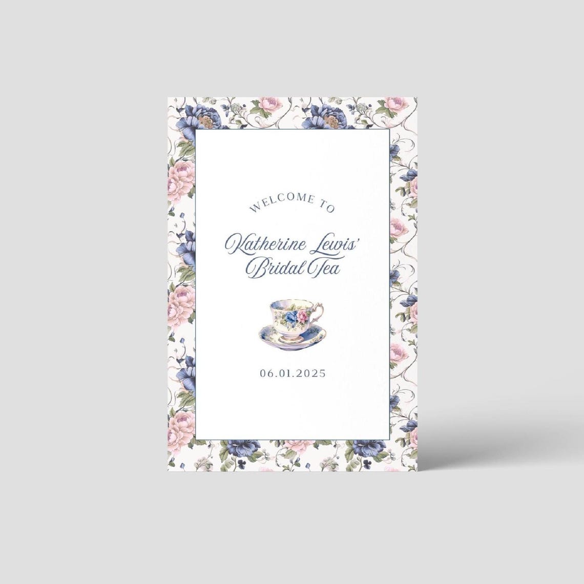 Engagement Tea Sign Custom Printable, Bridal Shower & Wedding Tea Party ...