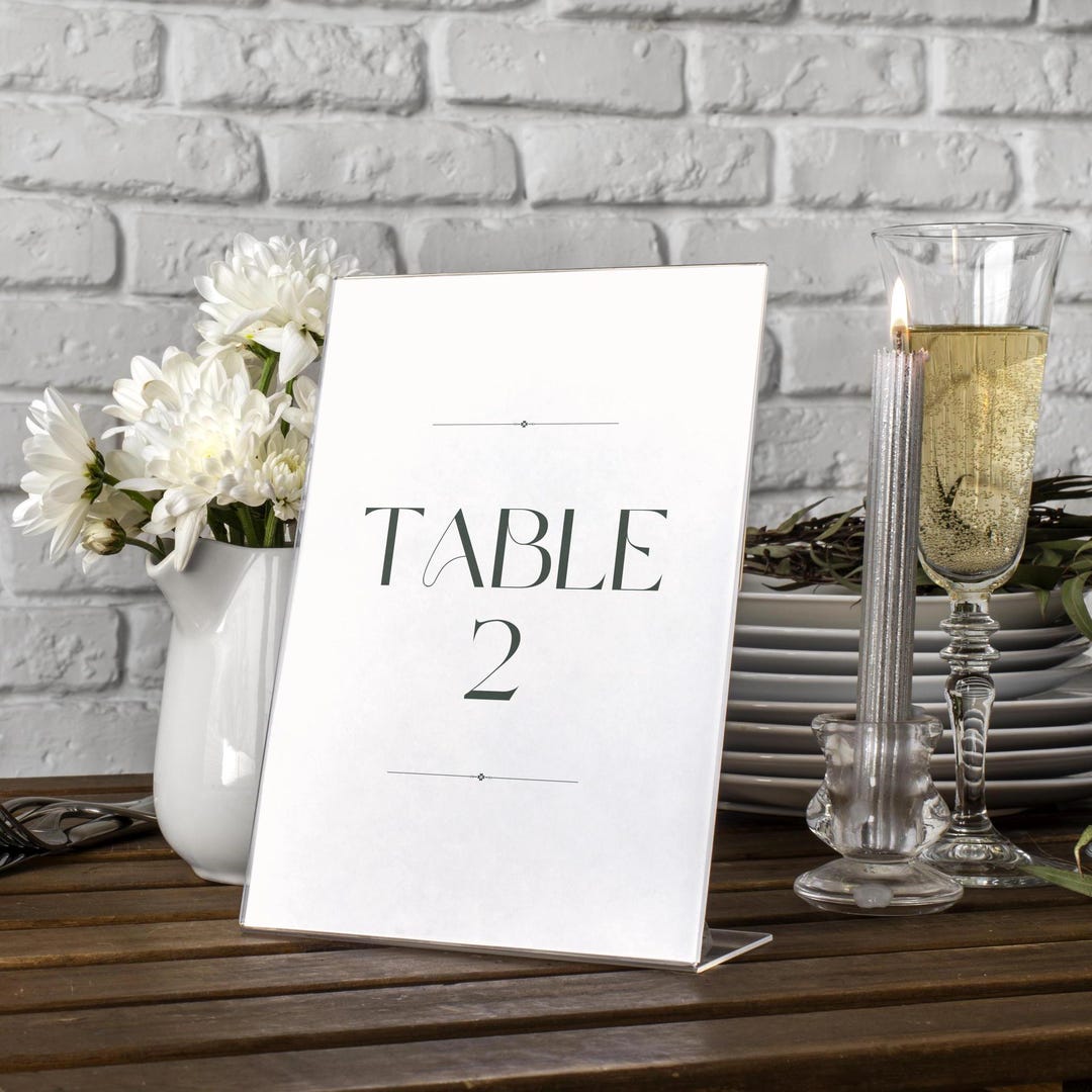 Table Numbers for Wedding, Engagement Party, or Rehearsal Dinner ...