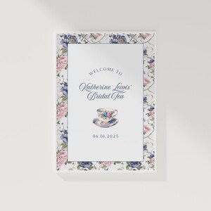 Engagement Tea Sign Custom Printable, Bridal Shower & Wedding Tea Party ...