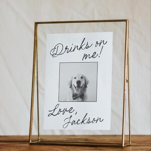 Drinks on Me Open Bar Sign, Editable Pet-themed Printable Template ...