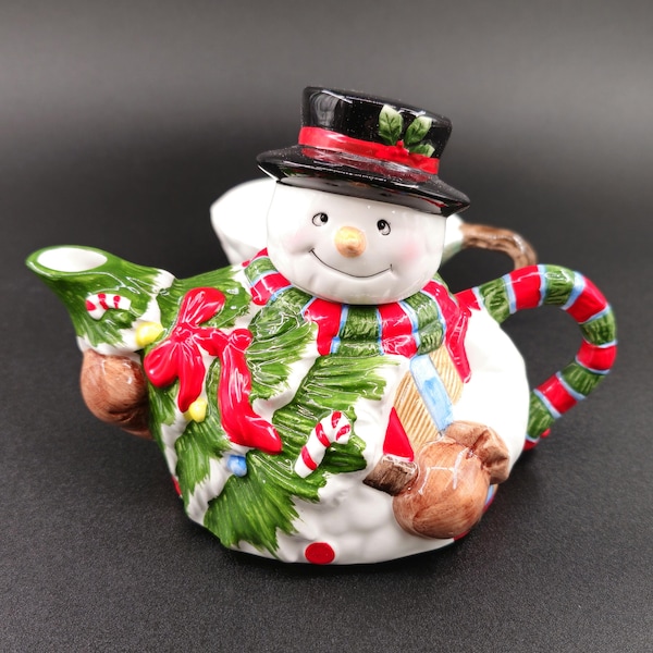 Snowman Teapot - Etsy