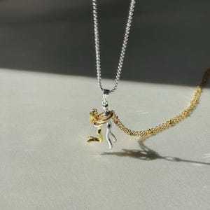 Steel Couple Hug Me Necklace Set for Lovers - Etsy