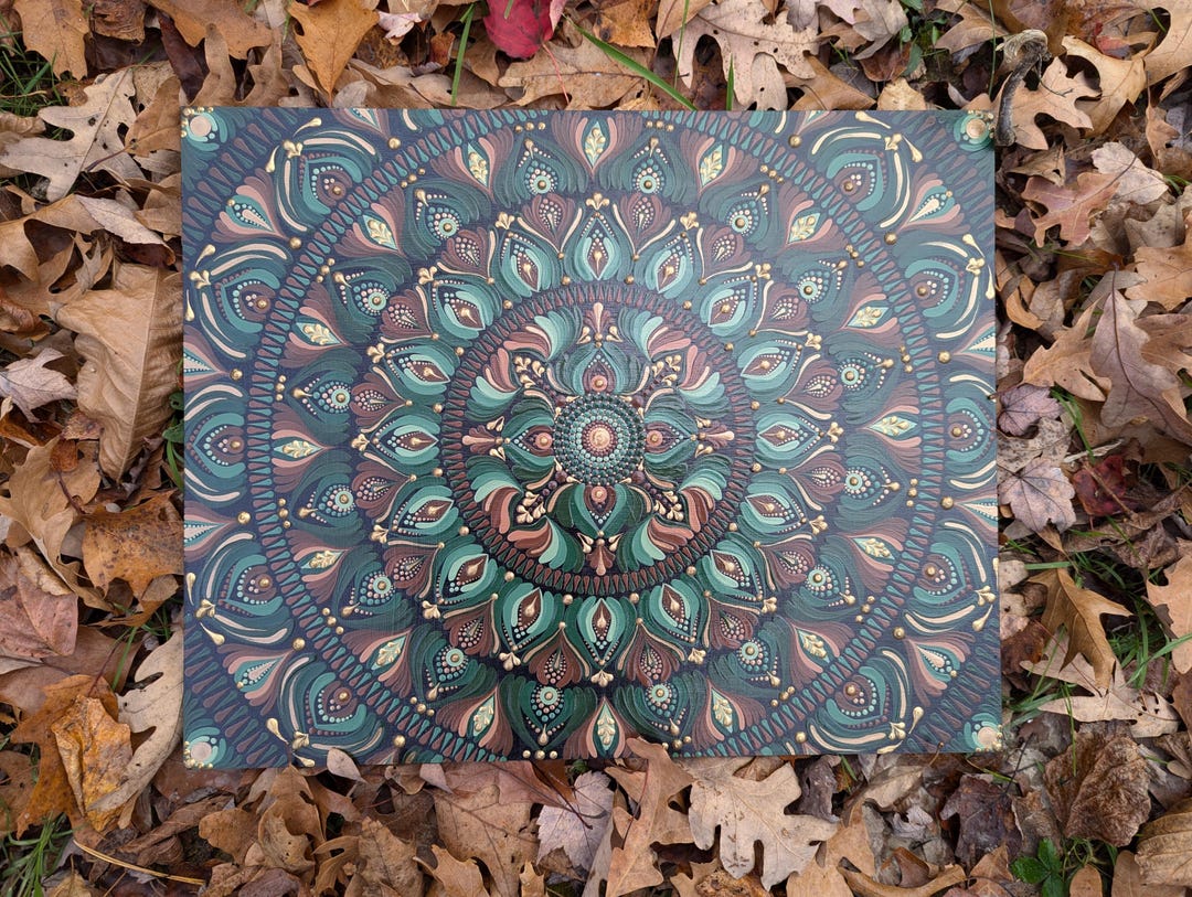 Woodland Whimsy Hand Painted Mandala - Etsy