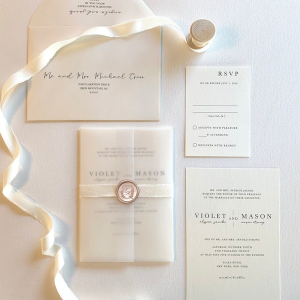 Elegant Wedding Invitations - Etsy