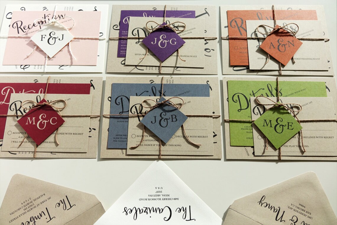 Light Pink Wedding Invitations With Ivory Paper Silver and | Etsy