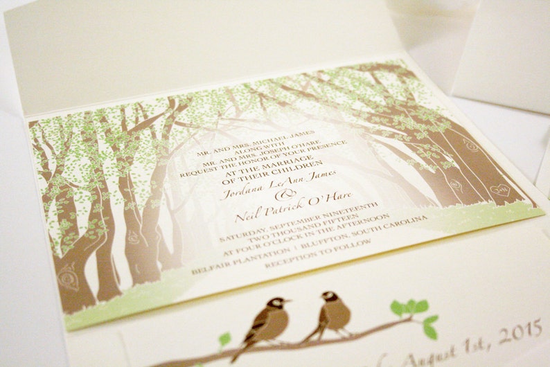 Plantation Wedding Invitation Tree Invitation Tunnel - Etsy