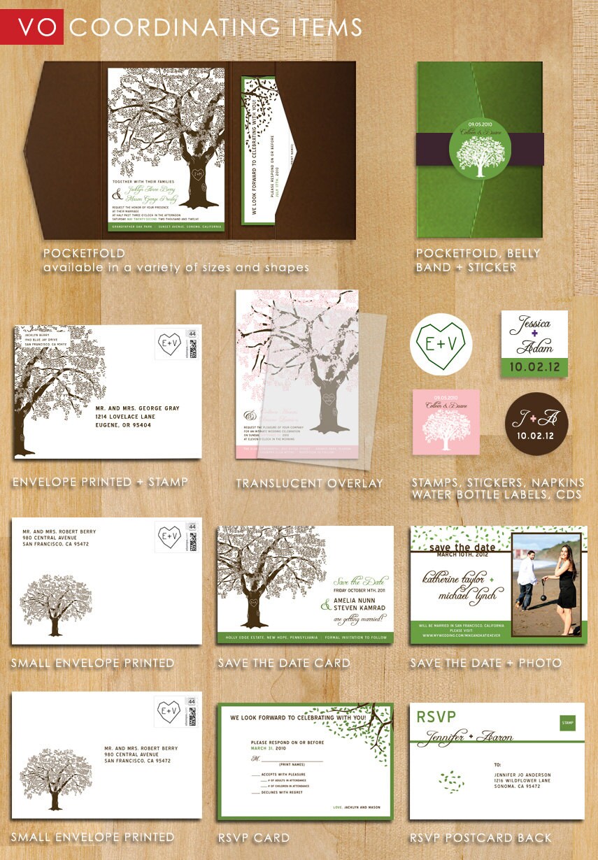 Oak Tree Save the Date Card Wedding Save the Date Postcard | Etsy