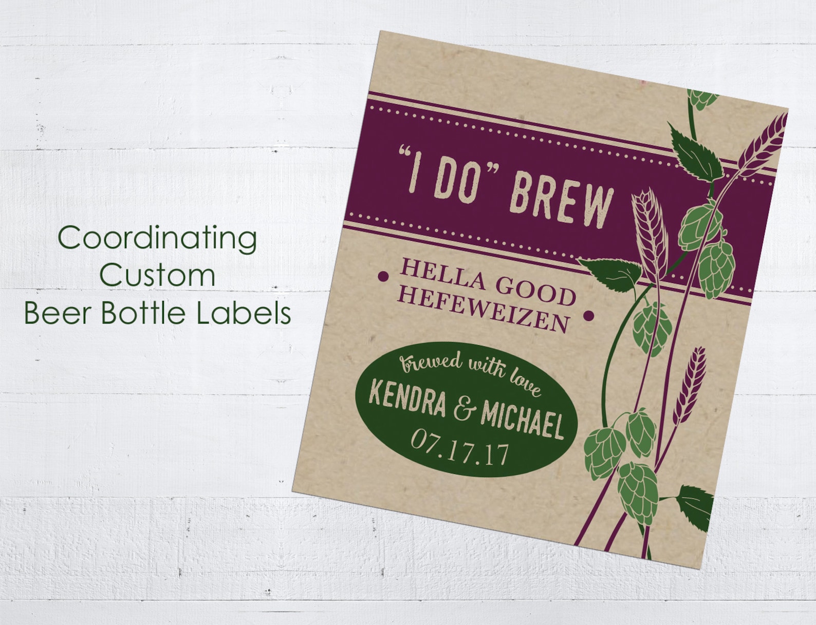 Brewery Wedding Invitation Beer Wedding Invite Green | Etsy