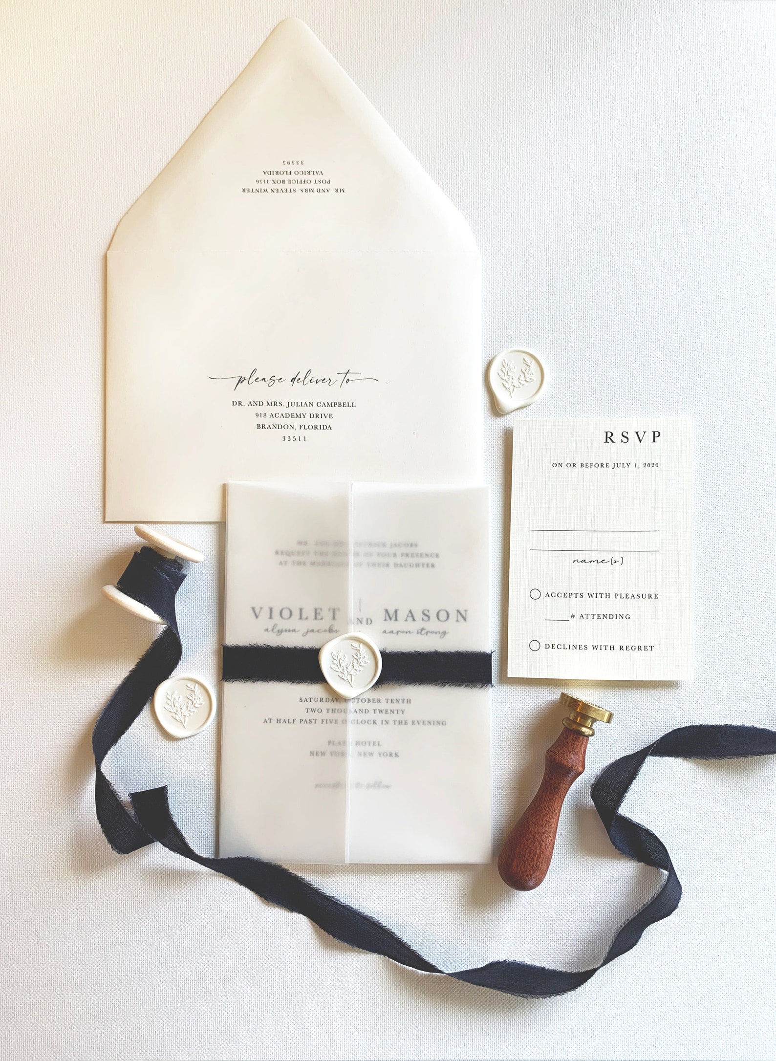 Champagne Pink and Ivory Wedding Invitation Suite | Etsy