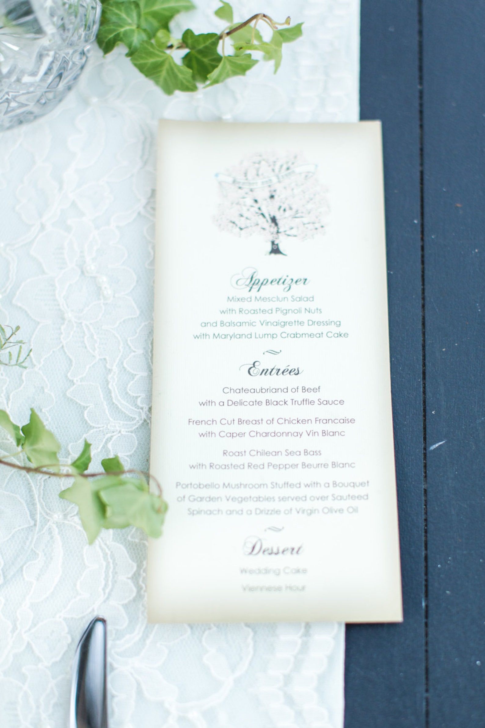 Menus Wood Frame Tree Weddings Custom Colors Brown Green - Etsy