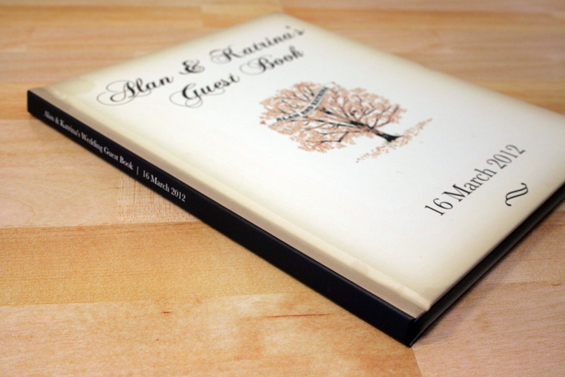Vintage Oak Tree Guest Book, Wedding Guest Book, Hardcover, 100 Pages ...