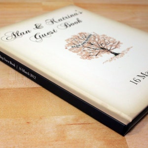 Vintage Oak Tree Guest Book, Wedding Guest Book, Hardcover, 100 Pages ...