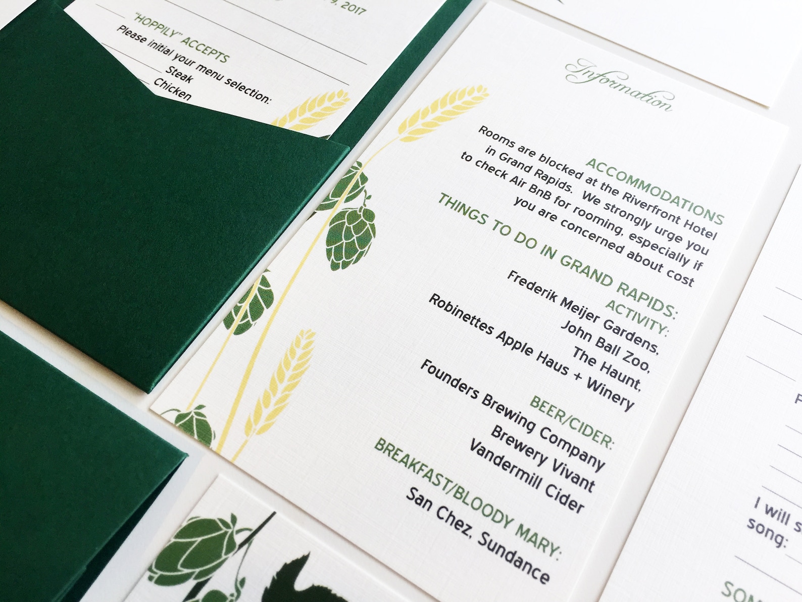 Brewery Wedding Invitation Beer Wedding Invite Green | Etsy