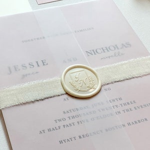 Ivory and Pink Wedding Invitation Suite - Etsy