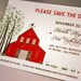 Red Barn Wedding Invitation Suite - Etsy