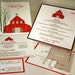 Red Barn Wedding Invitation Suite - Etsy