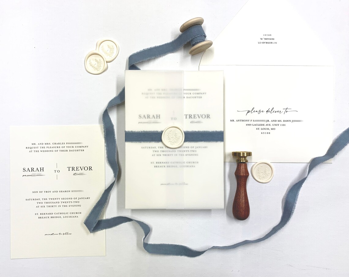 Cream Wedding Invitation Suite - Etsy