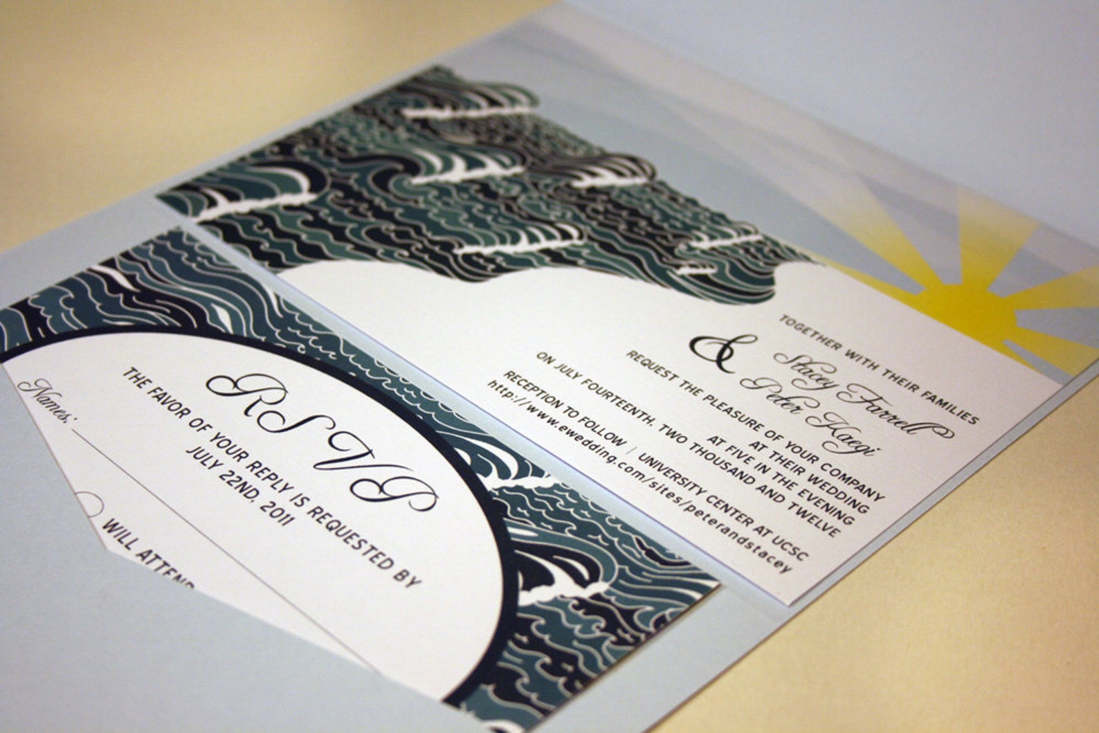 SAMPLE Beach Wedding Invitation, Ocean Sunset, Destination Wedding ...