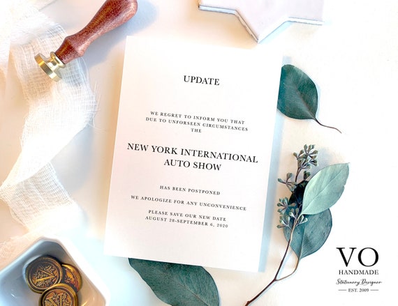 Event Postponed Announcement Card Meeting Delayed Update - Etsy