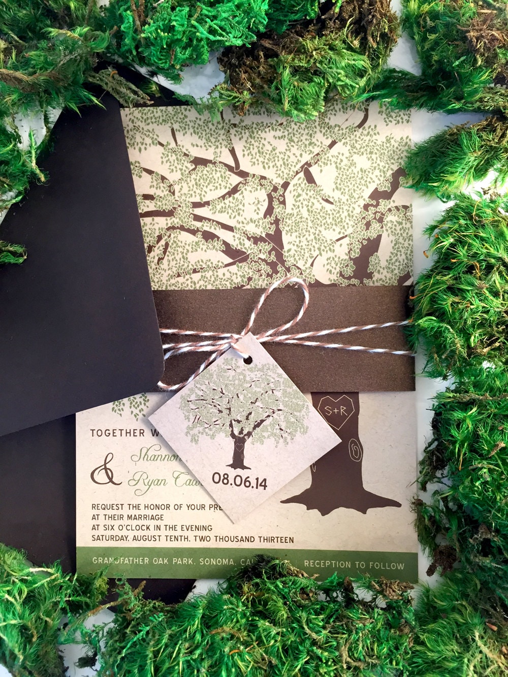 Sample Rustic Wedding Invitation Oak Tree Wedding Invitation | Etsy