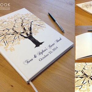 Vintage Oak Tree Guest Book, Wedding Guest Book, Hardcover, 100 Pages ...