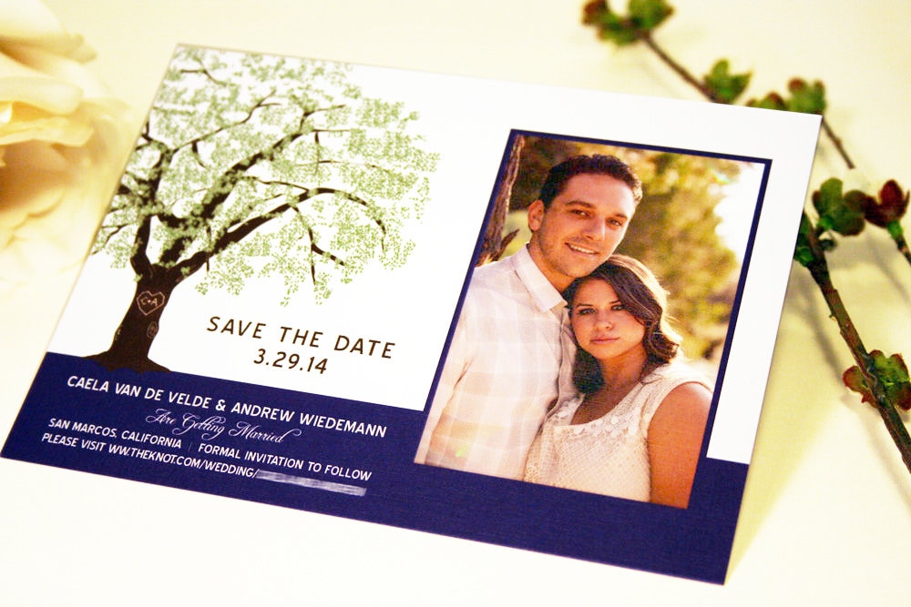 Oak Tree Save the Date Card Wedding Save the Date Postcard | Etsy