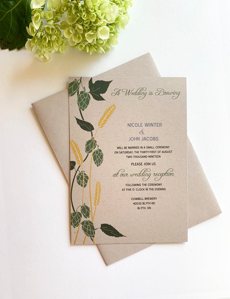 Beer Lover Wedding Invitation and RSVP Suite High End Brew | Etsy