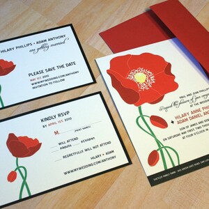 SAMPLE Poppy Invitations - Etsy