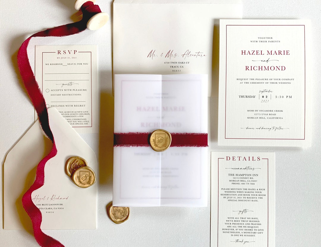 Elegant Wedding Invitation Suite - Etsy