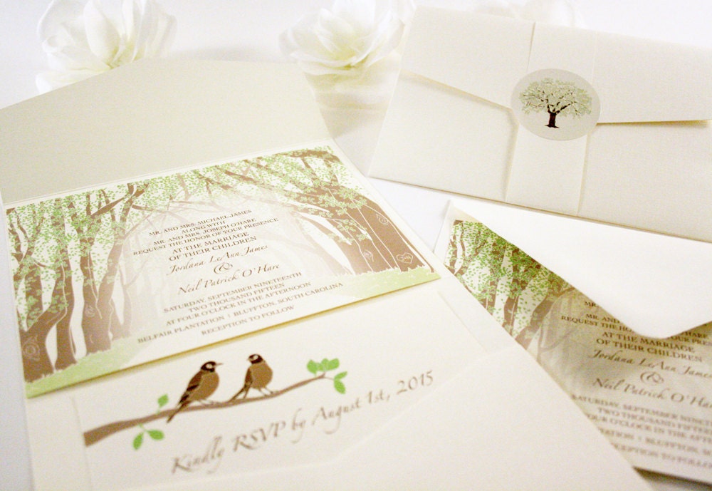 Plantation Wedding Invitation Tree Invitation Tunnel | Etsy