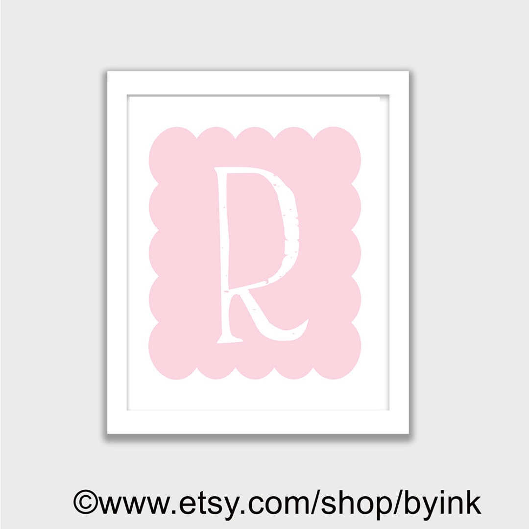 Letter R Cute Alphabet Printable Monogram INSTANT DOWNLOAD - Etsy