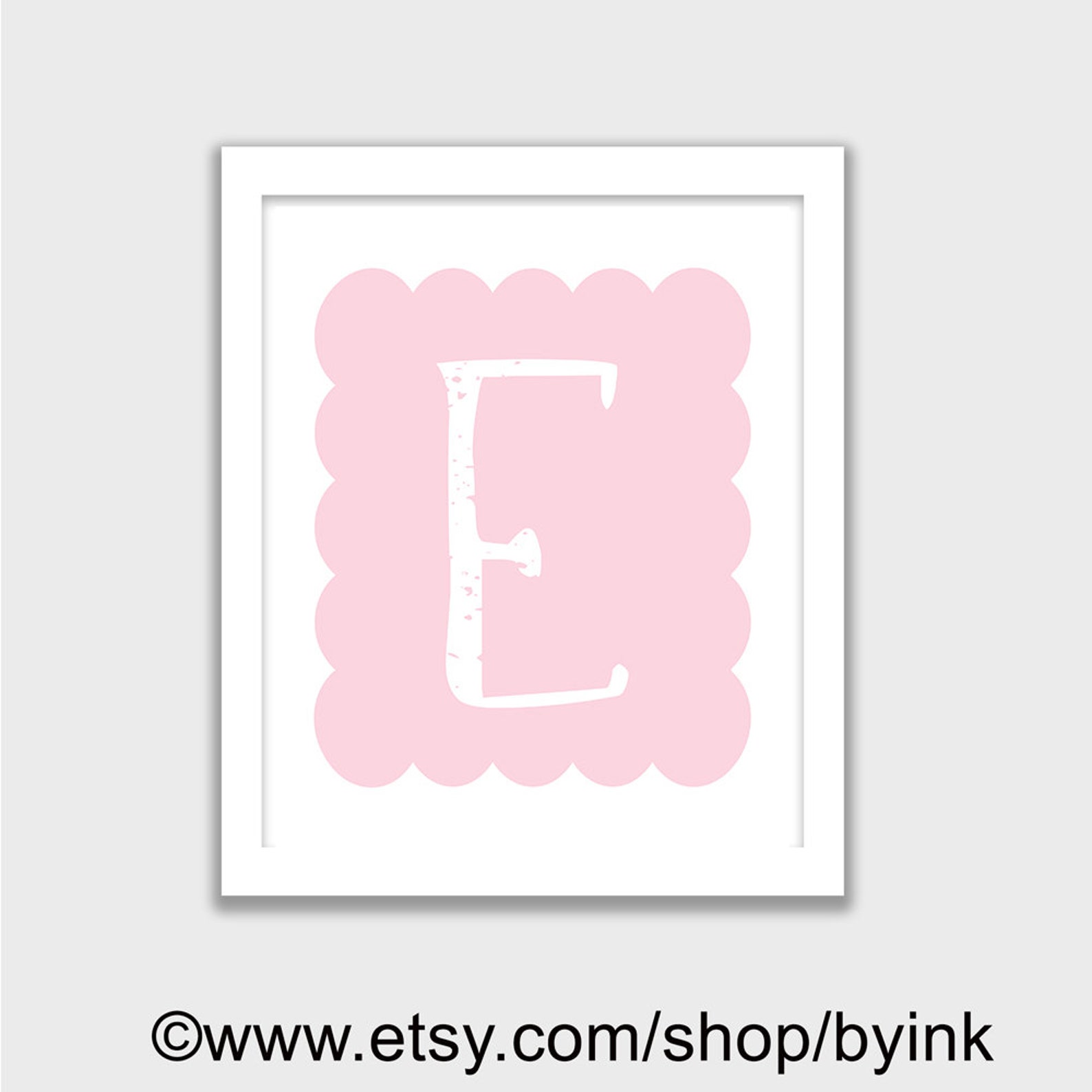 Letter E Cute Alphabet Printable Monogram INSTANT DOWNLOAD | Etsy