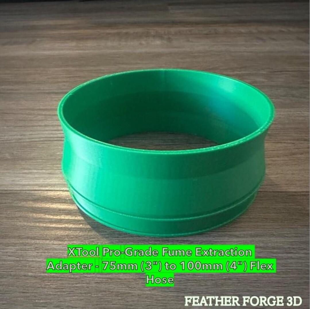 Xtool Pro-grade Fume Extraction Adapter - 75mm (3") to 100mm (4") Flex ...