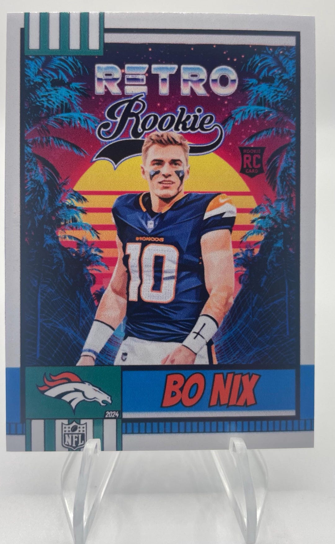 Bo Nix Custom Rookie (RC) Trading Art Card BRONCOS **buy 2 Get 1 FREE ...
