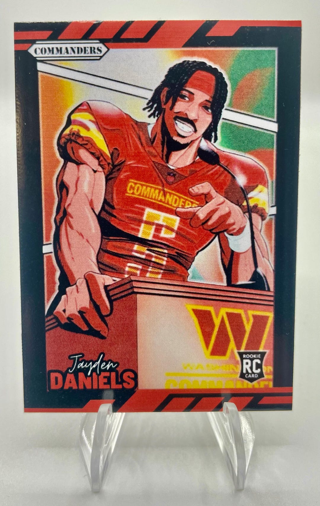 Jayden Daniels Custom Anime Rookie (RC) Trading Art Card COMMANDERS ...