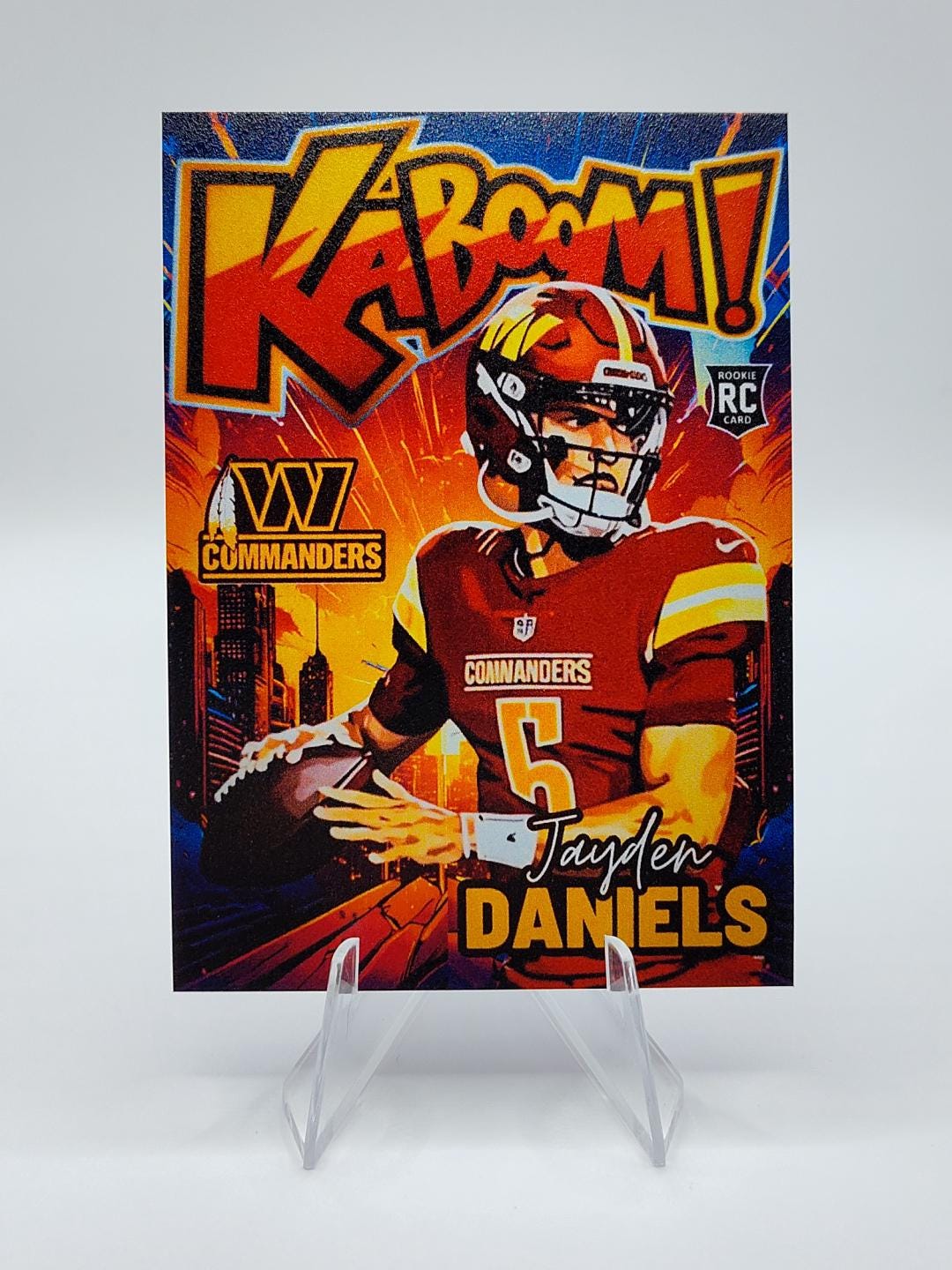 Jayden Daniels Custom Rookie (RC) Trading Art Card COMMANDERS **buy 2 ...