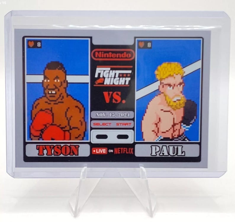 Mike Tyson Vs. Jake Paul - NES Style Fight Card - NETFLIX - ***buy 2 ...