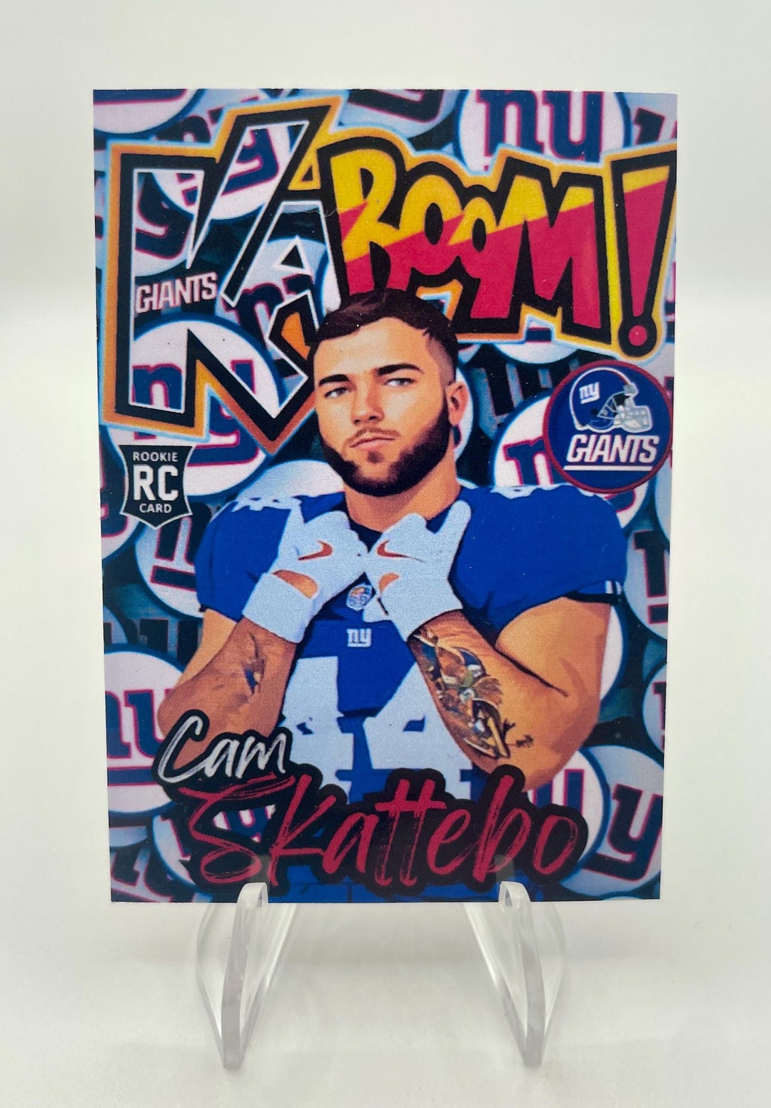 Cam Skattebo Custom Rookie (RC) Trading Art Card GIANTS **buy 2 Get 1 ...