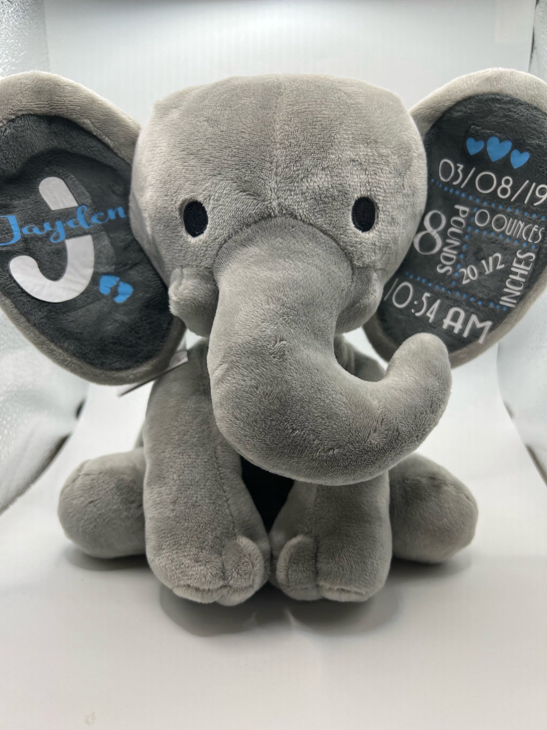 Personalized Birth STAT Elephant - Etsy