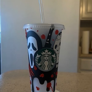 Spooky Season Starbucks Cup With Rhinestones - Etsy